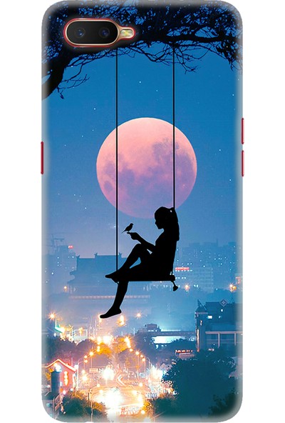 Gramaphone Oppo RX17 Neo Kılıf Hd Baskılı Kılıf - Yalnız Kadın