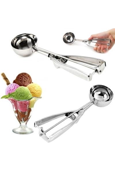 Mağaza34 Çelik Dondurma Kaşığı Kepçesi Mekanizmalı