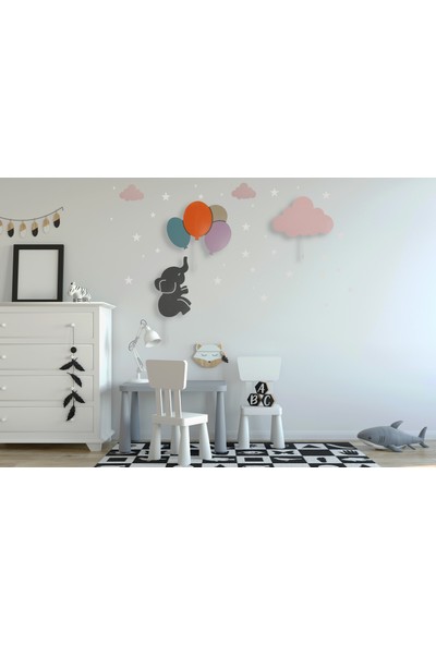 Tinytiger Store 3 Lü Set Fil Balon,bulut,çocuk Odası Dekoratif Aydınlatma, Tinytiger Store 3 Lü Set Fil Balon,bulut,çocuk Odası Dekoratif Aydınlatma,