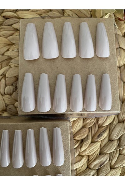 Sybelle Kozmetik 20 Adet Bej Balerin Takma Tırnak