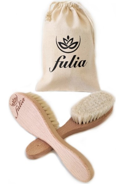 Fulia Doğal Keçi Kılı Bebek Saç Fırçası Yumuşak Bebek Tarağı (0+Ay) Fulia Doğal Keçi Kılı Bebek Saç Fırçası Yumuşak Bebek Tarağı (0+Ay)