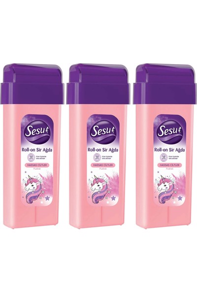 Sesu Roll On Sir Ağda Pudralı Hassas Ciltler 100 ml 3 Adet Sesu Roll On Sir Ağda Pudralı Hassas Ciltler 100 ml 3 Adet