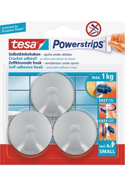 Beha Store Tesa Modern Krom Askı Çift Taraflı Bant