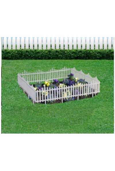 Arspolo Dekoratif Plastik Bahçe Çiti Peyzaj Koruma Beyaz 20 Adet