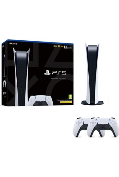 Sony Playstation 5 Oyun Konsolu Dijital Edition + 2.kol (Sony Eurasia Garantili) Sony Playstation 5 Oyun Konsolu Dijital Edition + 2.kol (Sony Eurasia Garantili)