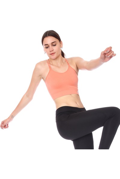 Sportive Spo-Seanewmidi Bra Kadın Pembe Günlük Stil Sporcu Sütyeni 712101-PMB