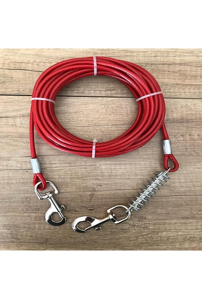 Lidersan Çelik 6 mm 4 m Yaylı Köpek Bağlama Halatı