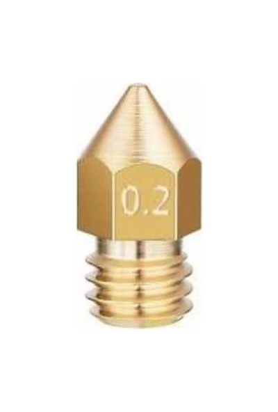 Sanec 0.2mm Mk8 Pirinç Nozzle- Creality Ender 3/ender 3 PRO/CR10 Uyumlu Sanec 0.2mm Mk8 Pirinç Nozzle- Creality Ender 3/ender 3 PRO/CR10 Uyumlu