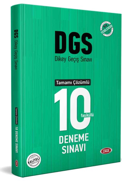 Data Yayınları Dgs Tamamı Çözümlü 10 Deneme Sınavı