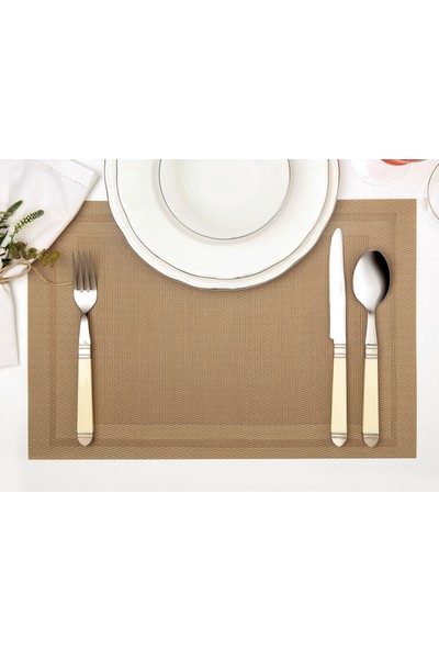 Madame Coco 4'lü Alette Kahverengi 30 x 45 cm Amerikan Servis Madame Coco 4'lü Alette Kahverengi 30 x 45 cm Amerikan Servis
