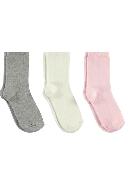 Civil Girls Kız Çocuk 3'lü Çorap Set 3-9 Yaş Gri