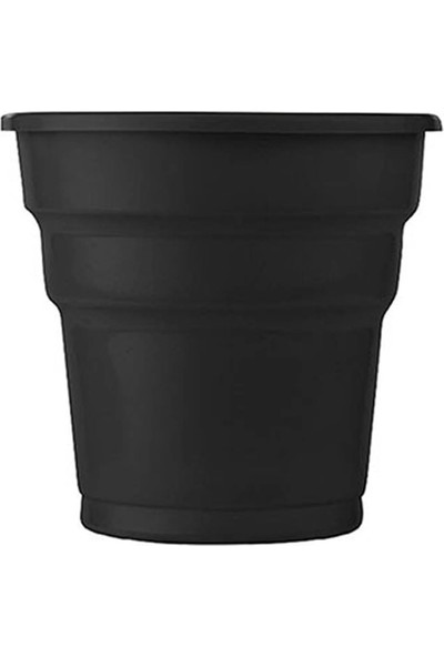 Roll-Up Plastik Meşrubat Bardağı Siyah 180 cc-7OZ 25'li