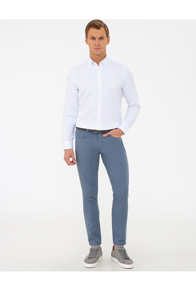 Pierre Cardin Koyu Mavi Slim Fit Chino Pantolon 50235737-VR032 Pierre Cardin Koyu Mavi Slim Fit Chino Pantolon 50235737-VR032