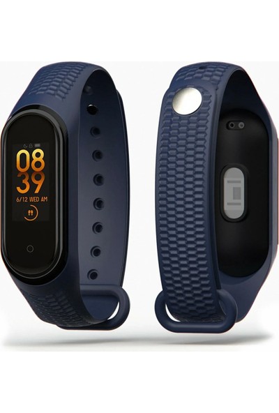 Pufwin Balık Sırtı Xiaomi Mi Band 3/4 Uyumlu Silikon Kordon Lacivert Pufwin Balık Sırtı Xiaomi Mi Band 3/4 Uyumlu Silikon Kordon Lacivert
