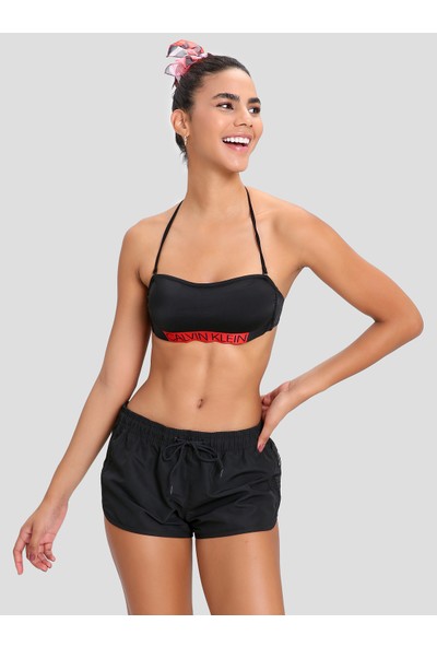 Calvin Klein KW0KW00552 Siyah Bandaj Kesim Bikini Üstü