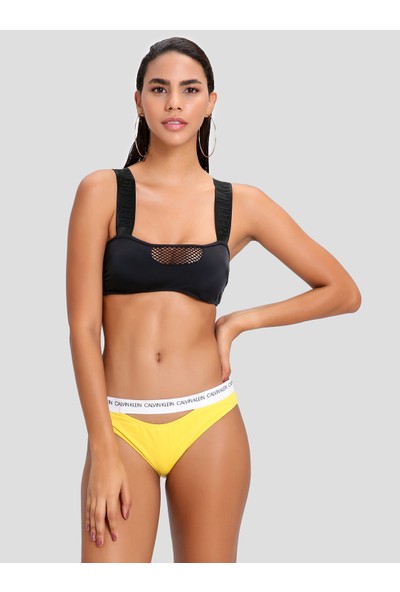 Calvin Klein KW0KW00567 Siyah Bandaj Kesim Bikini Üstü