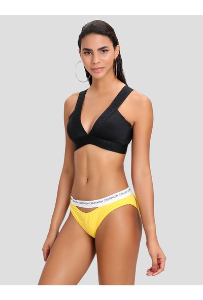 Calvin Klein KW0KW00597 Siyah Boyundan Bağlı Bikini Üstü