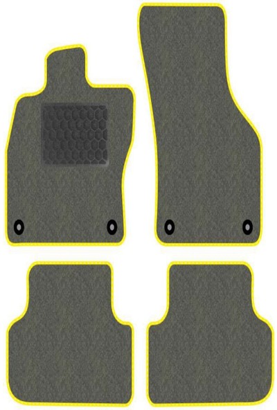 Tegin Ford Courier 2016 ve Sonrası Gri Halı Sarı Kenar Petek Topuk Paspas Tegin Ford Courier 2016 ve Sonrası Gri Halı Sarı Kenar Petek Topuk Paspas