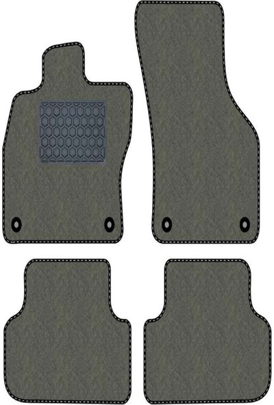 Tegin Citroen C1 2014 ve Sonrası Gri Halı Siyah Kenar Deri Petek Topuk Paspas Tegin Citroen C1 2014 ve Sonrası Gri Halı Siyah Kenar Deri Petek Topuk Paspas