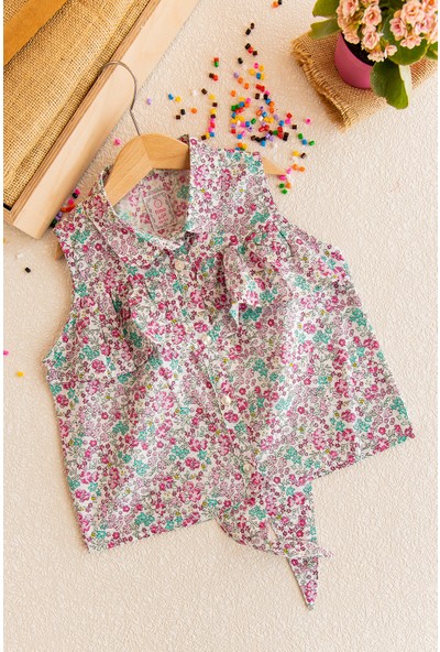 Babymod Önden Bağlamalı Askılı Kız Çocuk Gömlek