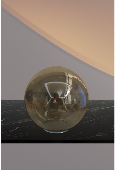 Luzarana AvizeSarkıtLambader 15 cm Cam Fanus Bal Rengi