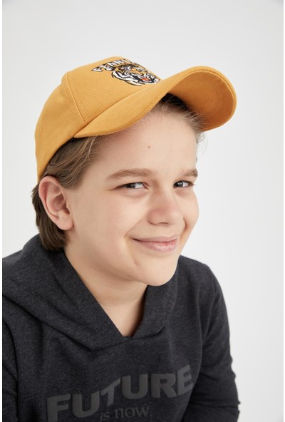 Defacto Erkek Çocuk Kaplan Baskılı Baseball Şapka U0009A621SM Defacto Erkek Çocuk Kaplan Baskılı Baseball Şapka U0009A621SM