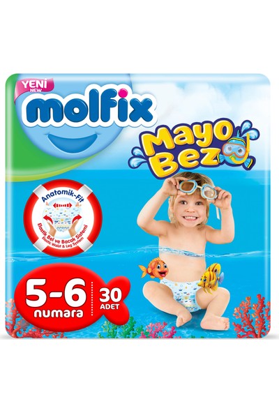 Molfix Mayo Bebek Bezi 5-6 Beden 30 Adet 14+ kg Molfix Mayo Bebek Bezi 5-6 Beden 30 Adet 14+ kg
