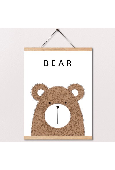 Canvartie Şirin Ayıcık Asılabilir Çocuk Odası Duvar Tablosu