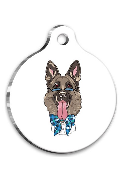 Pet Tag Art Tasarım Alman Çoban Kurdu Yuvarlak Köpek Künyesi Pet Tag Art Tasarım Alman Çoban Kurdu Yuvarlak Köpek Künyesi
