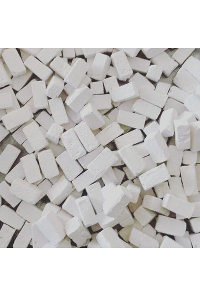 BT Sanat Atölyesi Beyaz Minyatür Tuğla 500 Adet + Minyatür Mala ve Inşaat Harcı Hed