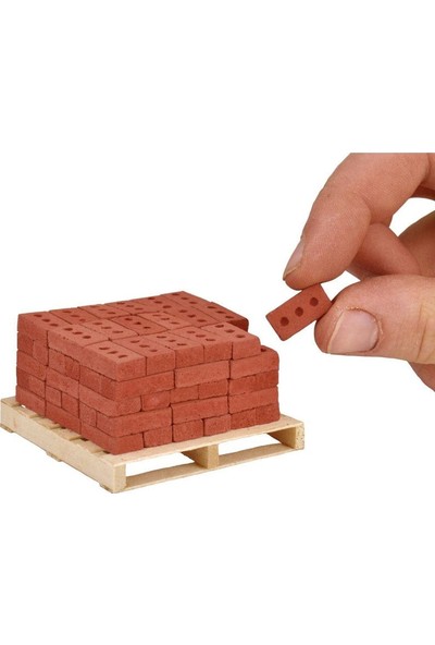 BT Sanat Atölyesi Minyatür Tuğla 3 Delikli 500 Adet