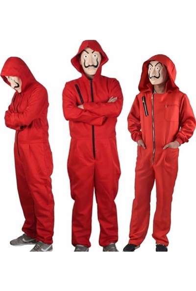 Yetişkin La Casa De Papel Kostümü Lüks