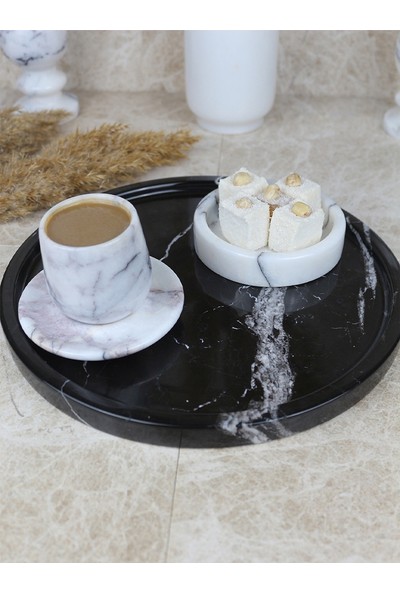 Evalorn Mermer Tepsi Yuvarlak Tepsi Takı Tepsisi Sunum Tepsisi Alexander Black 25CM Evalorn Mermer Tepsi Yuvarlak Tepsi Takı Tepsisi Sunum Tepsisi Alexander Black 25CM