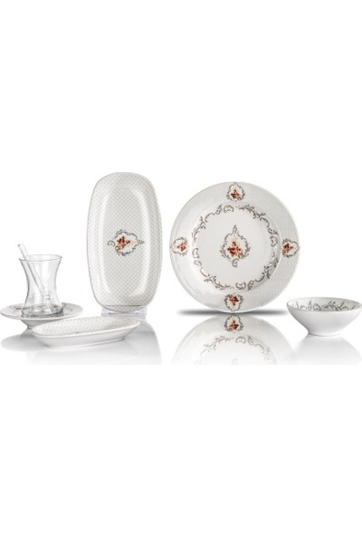 Schafer Palmy Kahvaltı Takımı 22 Parça Beyaz