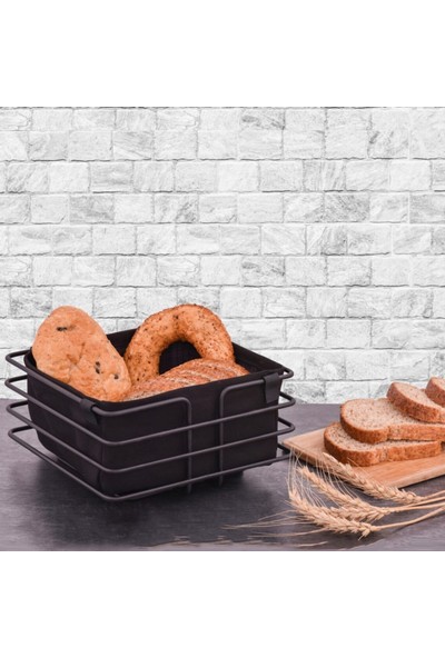 Yakut Ekmeklik Metal Kutu Siyah