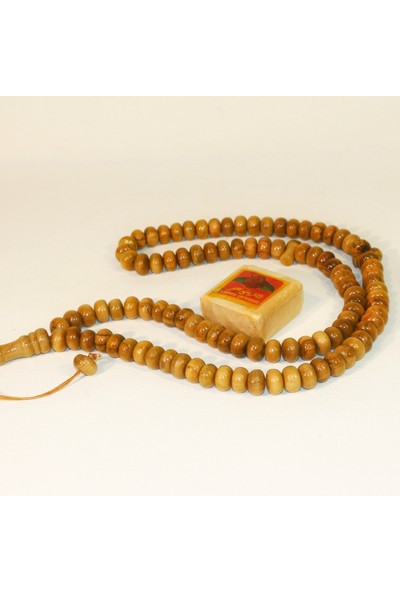 Sağlar El Sanatları 99'luk Zeytin Ağacı Iri Boy Tesbih & Misk-I Amber Set