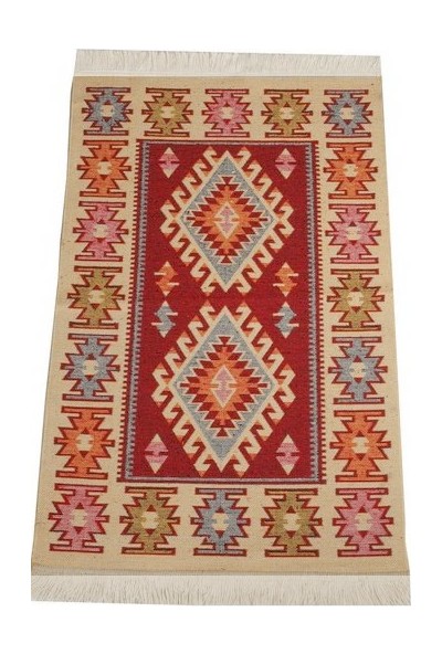 ELMASS Çift Taraflı Antik Eşme Desen Kilim Yolluk- Kırmızı Uşak Kilimi ELMASS Çift Taraflı Antik Eşme Desen Kilim Yolluk- Kırmızı Uşak Kilimi