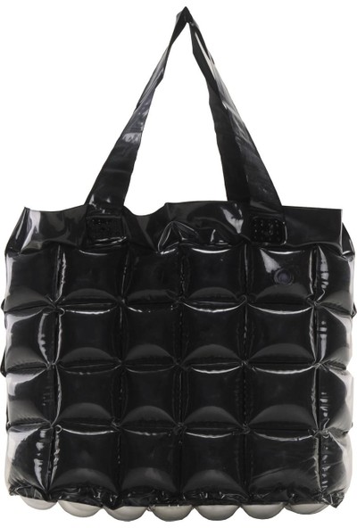 Kadın Plaj Çantası Siyah Şişme Omuz Çanta BR01