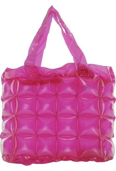 Kadın Plaj Çantası Pembe Şişme Omuz Çanta BR01