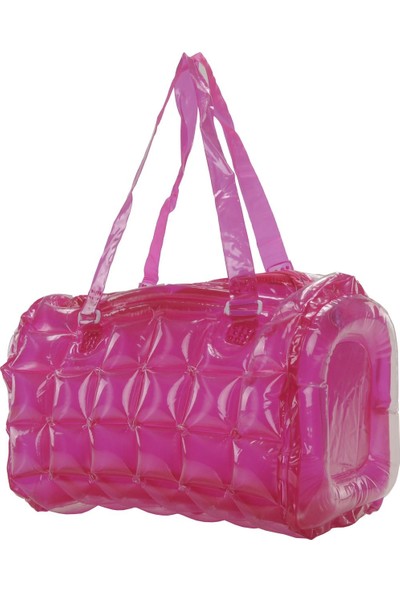 Kadın Plaj Çantası Pembe Şişme Omuz Çanta BR04