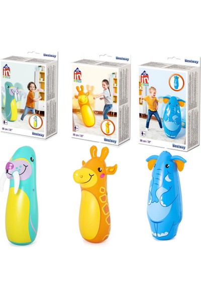 Bestway 91 cm Hacı Yatmaz Hayvan Figürlü Mavi