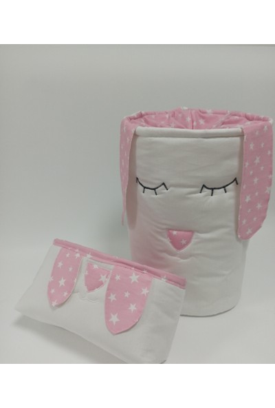 Ege Home Oyuncak Kirli Sepeti- Düzenleyici Sepet Ikili Set Beyaz Pembe Yıldız Desen Ege Home Oyuncak Kirli Sepeti- Düzenleyici Sepet Ikili Set Beyaz Pembe Yıldız Desen