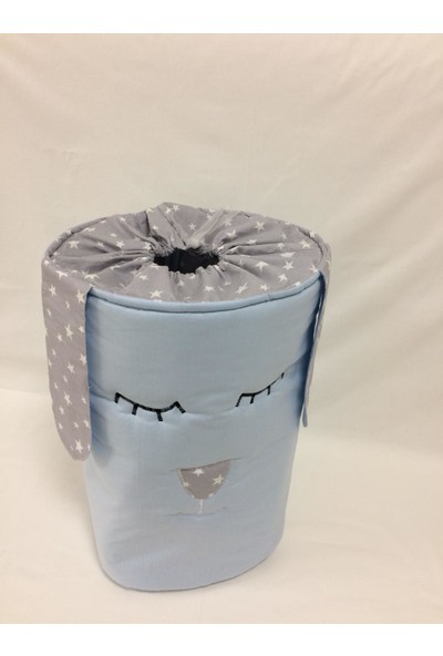 Ege Home Mavi Gri Yıldız Oyuncak Kirli Sepeti