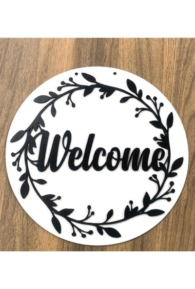 Walldeco Welcome Yazılı Kapı Süsü, Hoşgeldiniz Kapı Süsü