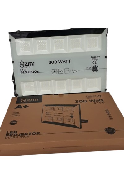 Zmr 300 Watt Siyah Kasa Beyaz Işık LED Projektör Ultra Ince Zmr 300 Watt Siyah Kasa Beyaz Işık LED Projektör Ultra Ince