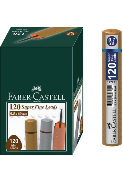 Faber-Castell Grip Min 0.7 2b 60 mm 120'li Altın Tüp 12'li