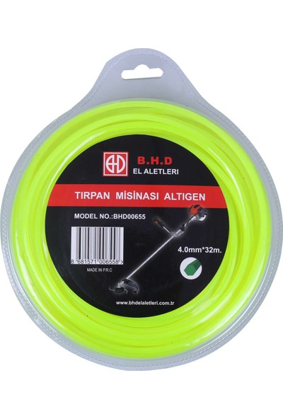 B.H.D TOOLS Tırpan Misinası Altıgen Sarı 4 mm x 28 M & Koruyucu Gözlük B.H.D TOOLS Tırpan Misinası Altıgen Sarı 4 mm x 28 M & Koruyucu Gözlük