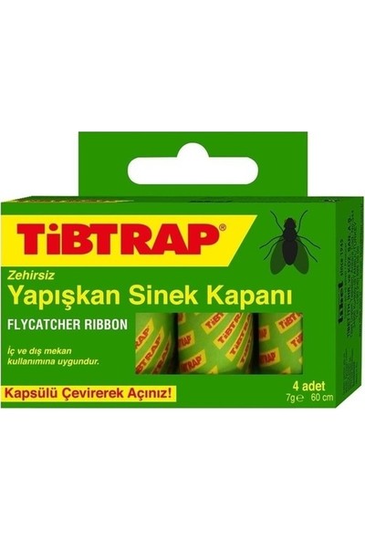 Tibtrap Yapışkan Karasinek Tuzağı Sinek Bandı 4'lü Paket Tibtrap Yapışkan Karasinek Tuzağı Sinek Bandı 4'lü Paket