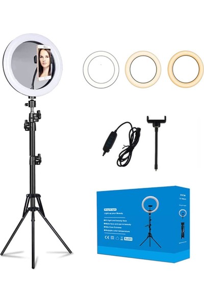 Ring Light Rıng Lıght 13 Inç Youtuber-Tiktoker- Selfie 3 Renk LED Işık + 2,10M Tripod Ring Light Rıng Lıght 13 Inç Youtuber-Tiktoker- Selfie 3 Renk LED Işık + 2,10M Tripod