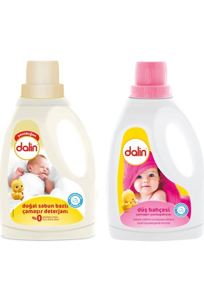 Dalin Doğal Sabun Bazlı Deterjan + Yumuşatıcı Düş Bahçesi 1500 ml Dalin Doğal Sabun Bazlı Deterjan + Yumuşatıcı Düş Bahçesi 1500 ml